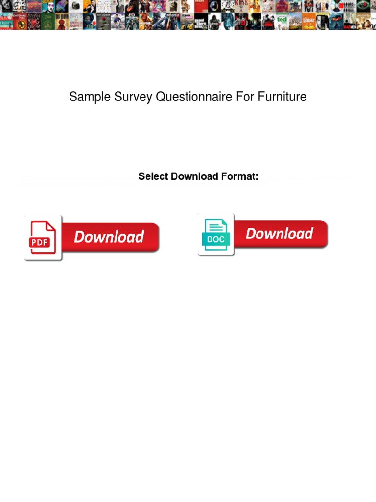 Sample Survey Questionnaire For Furniture | PDF | Survey Methodology ...