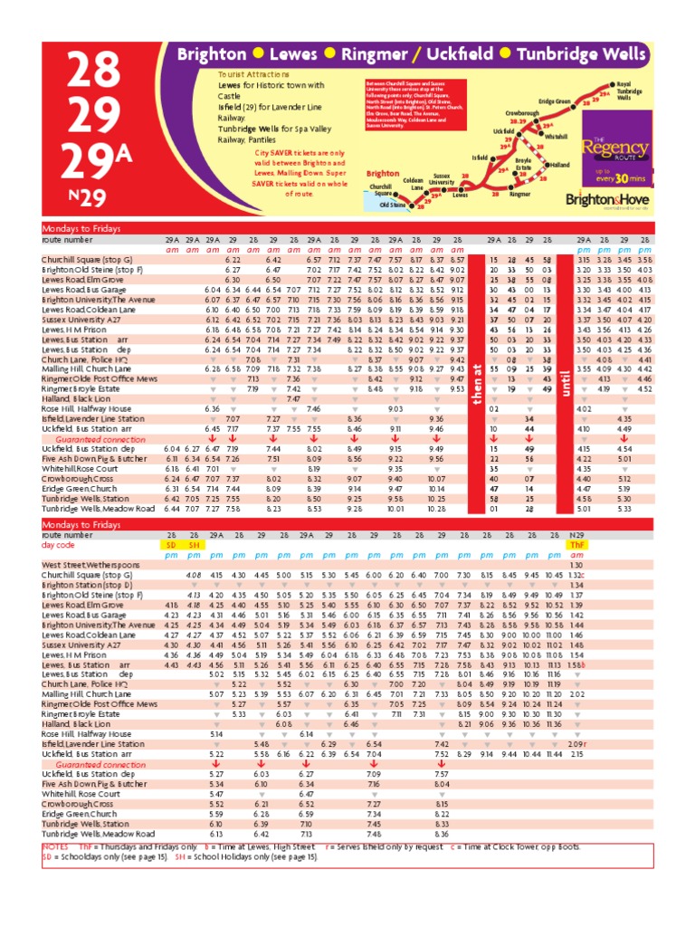 Brighton Bus Timetable | PDF | Transport | Leisure