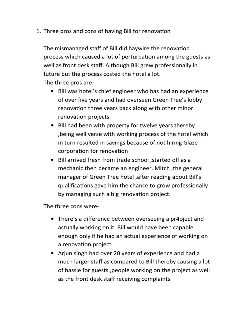 Case Study #9 - A Renovation | PDF | Business | Economies