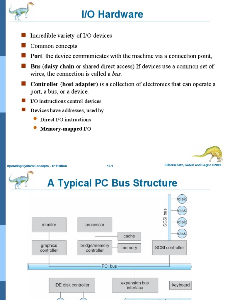 I/O Hardware: Incredible Variety of I/O Devices Common Concepts | PDF | Input/Output | Operating ...