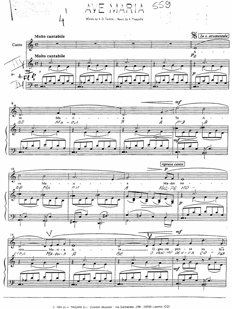 Piazzolla Ave Maria | PDF