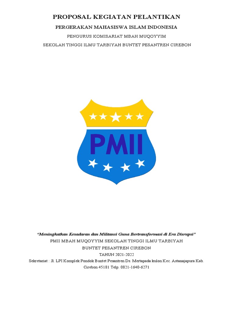 Proposal Pmii 2021 BBBBBB | PDF | Karier & Perkembangan