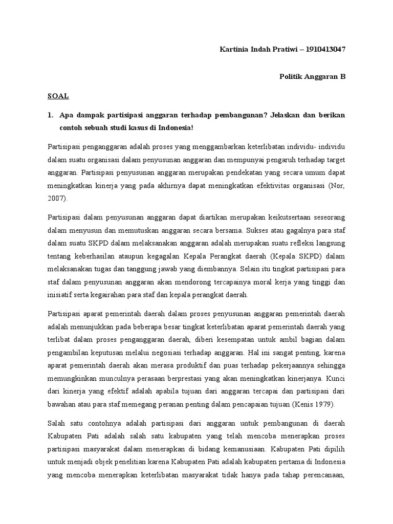 1910413047.kartinia Indah Pratiwi - UAS - PA | PDF