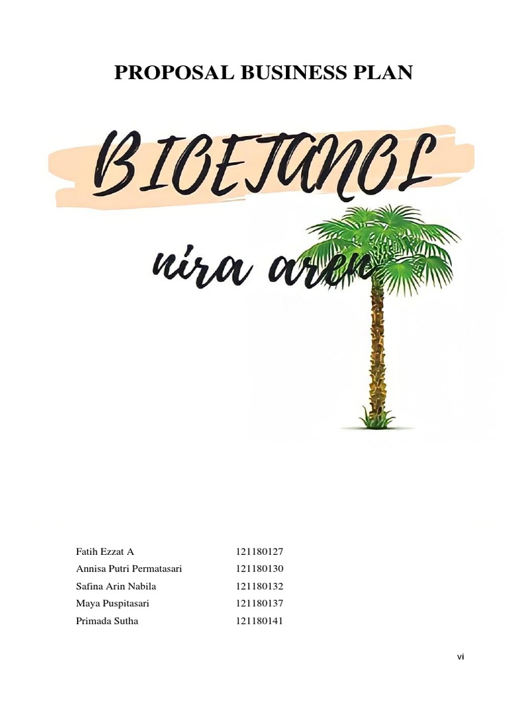 Business Plan Pembuatan Bioetanol Dari Nira Aren | PDF