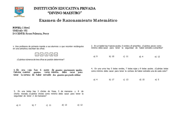 Examen RM I | PDF