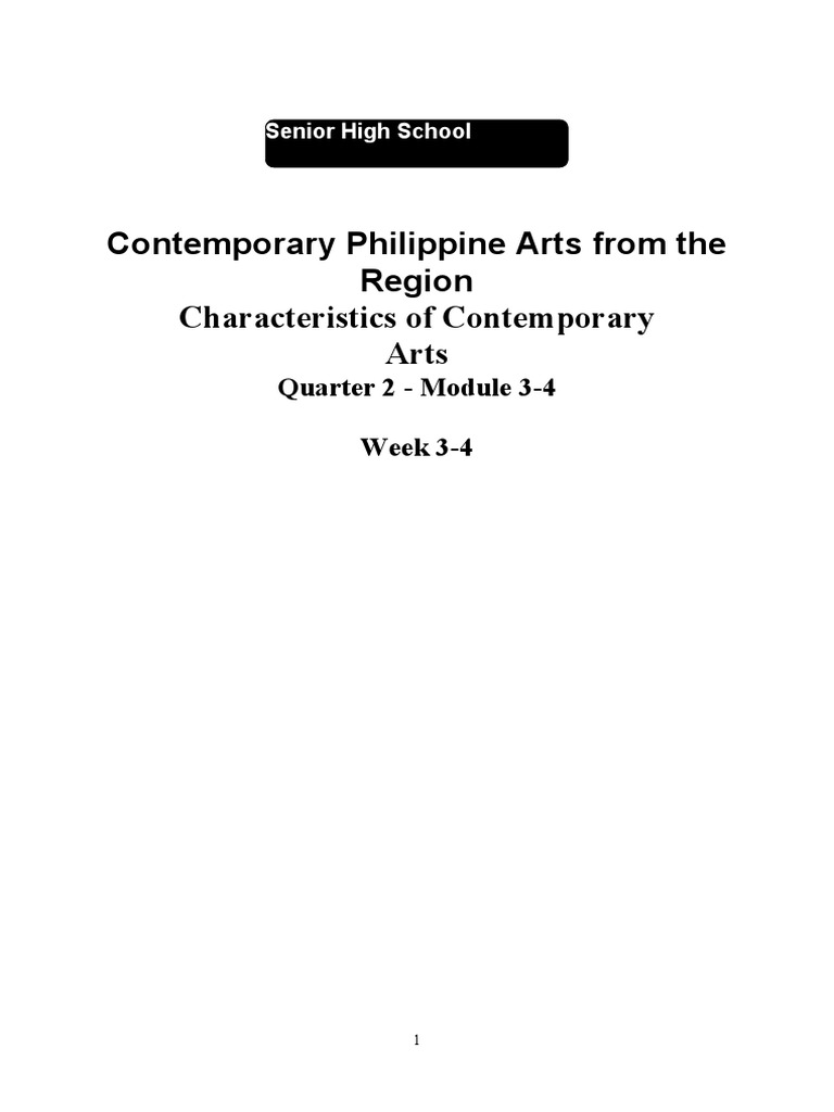 Contemporary Philippine Arts From The Region Q2 Module 3 4 Week 3 4 ...