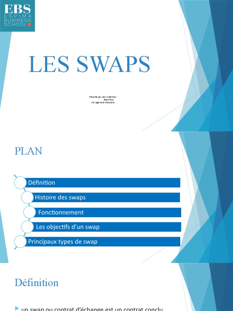 Les Swaps | PDF | Swap (Finance) | Produit dérivé financier