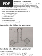 Manometry Calculation Details | PDF | Pressure Measurement | Pressure
