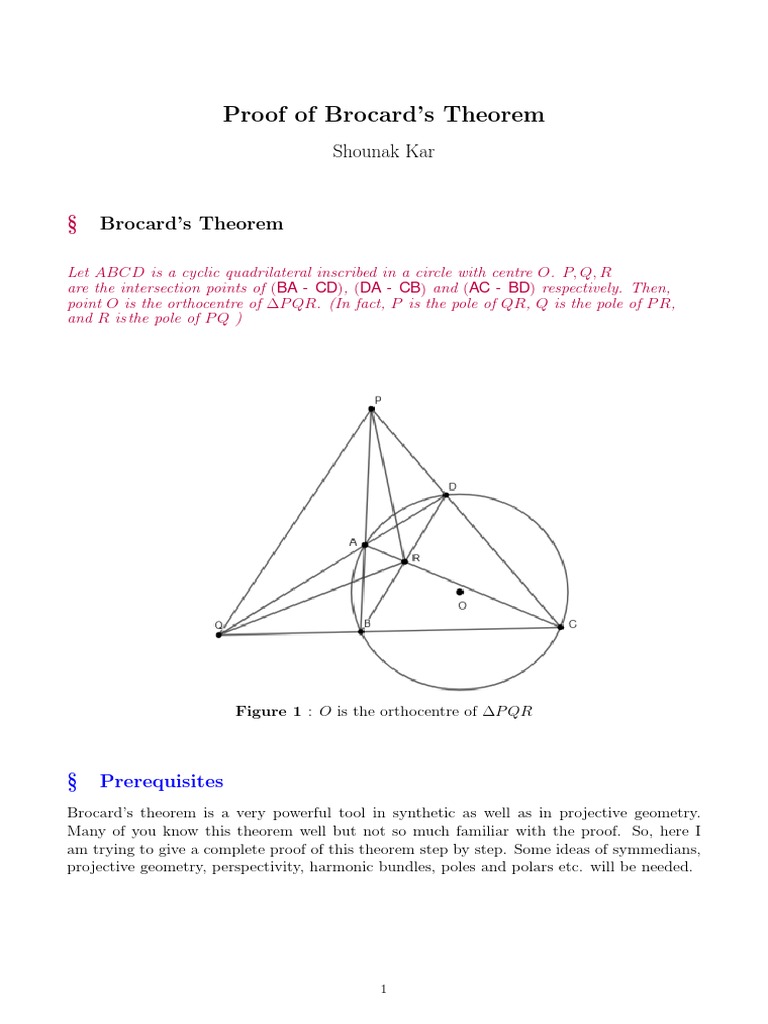 Brocard's Theorem | PDF | Geometric Shapes | Euclidean Plane Geometry
