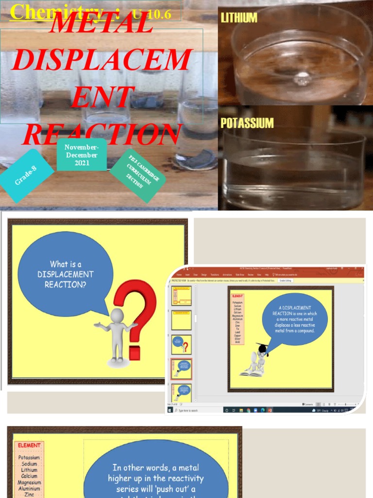 10.6 - Metal Displacement Reactions 7-12-2021 | PDF