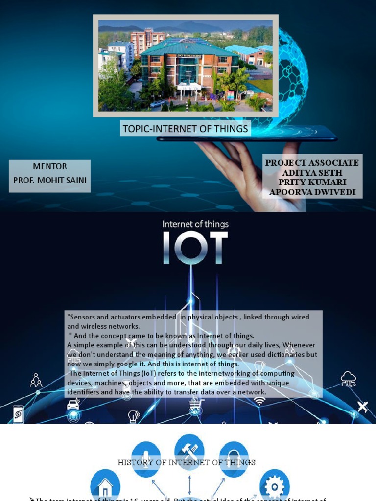 Topic-Internet of Things: Mentor Prof. Mohit Saini | PDF | Internet Of ...