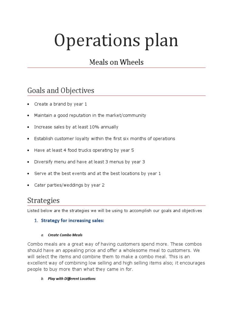 Operational and Financial Plan Food | PDF | Expense | Equity (Finance)