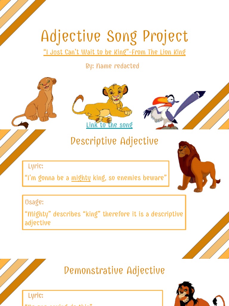 The - Adjective Song Project | PDF