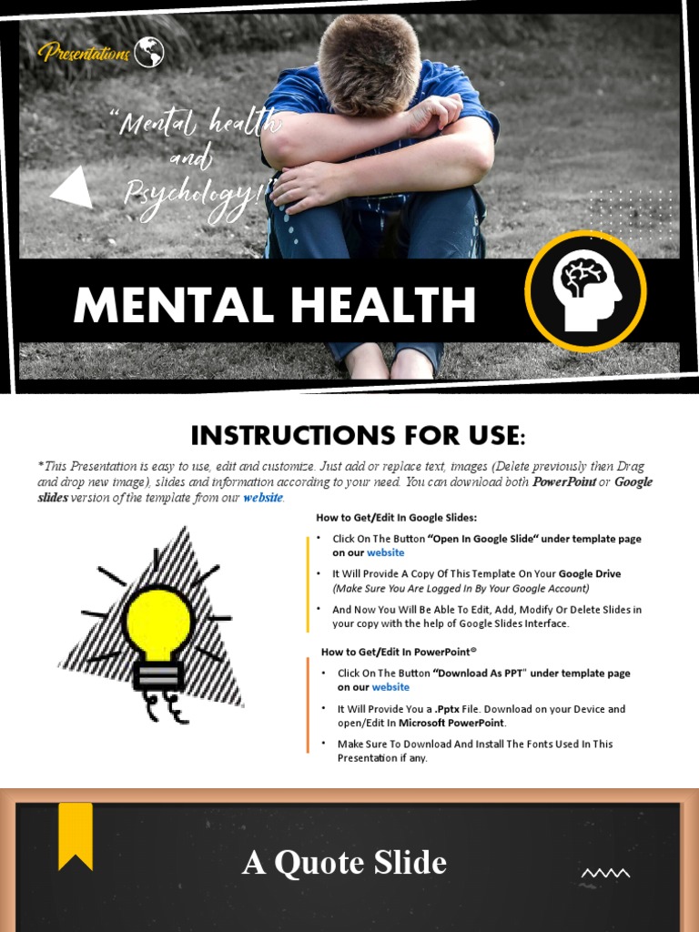 030 Mental Health PPT Presentation Template | PDF | Microsoft Power ...