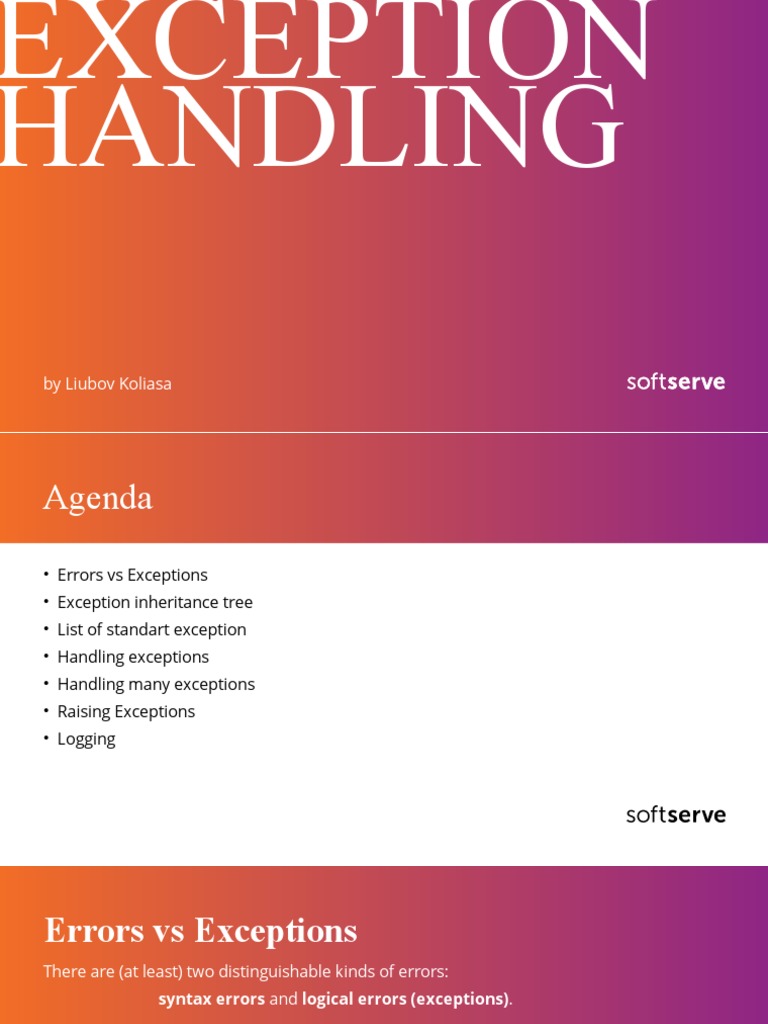 Exception Logging Pdf Parameter Computer Programming Class Computer Programming 