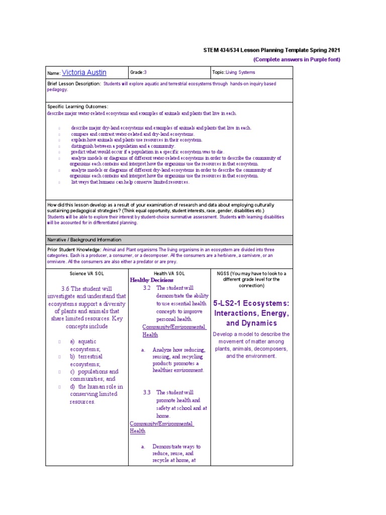 Stem 434 lp2 | PDF | Ecosystem | Predation