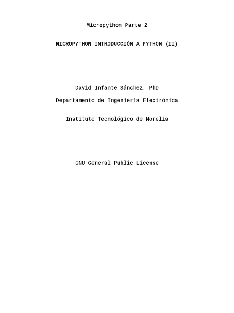 Micropython ESP32 Parte 2 | PDF | Software libre | Software Unix