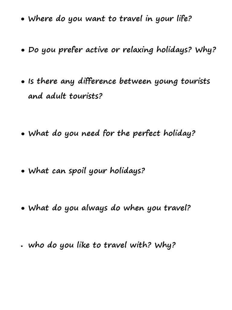 Travelling Questions | PDF
