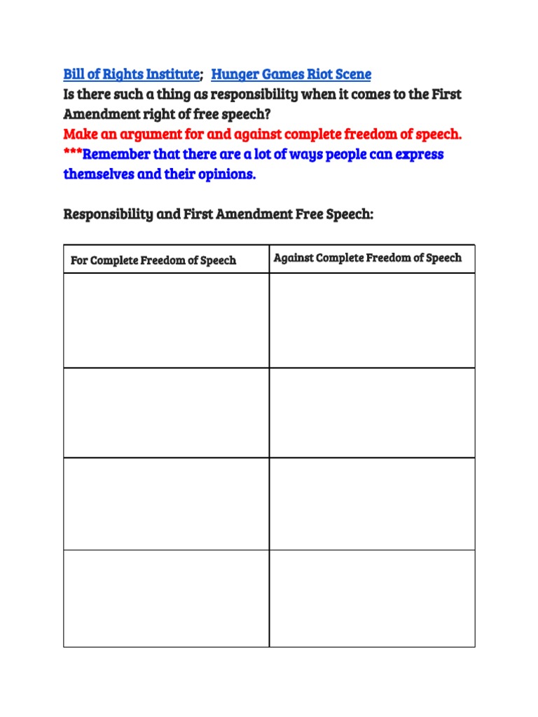 First Amendment - Free Speech | PDF