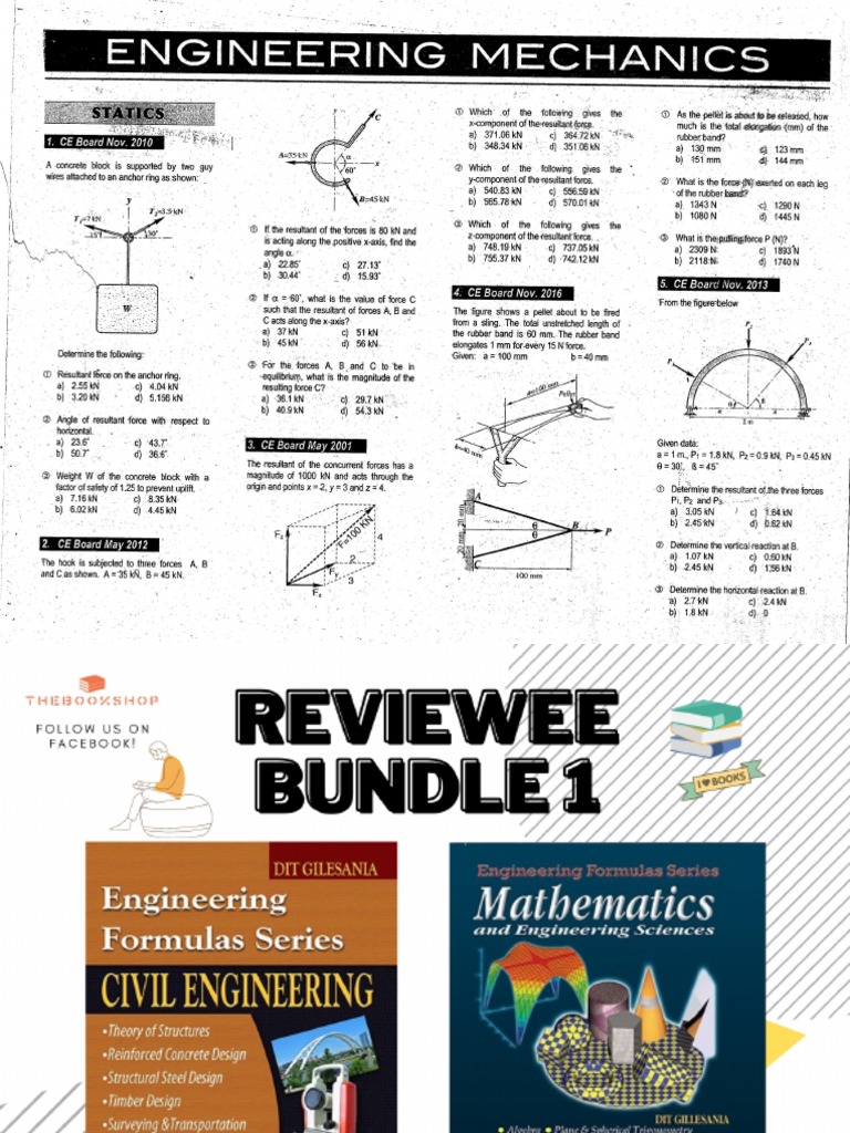 Engineering Mechanics Complete Review Handouts | PDF
