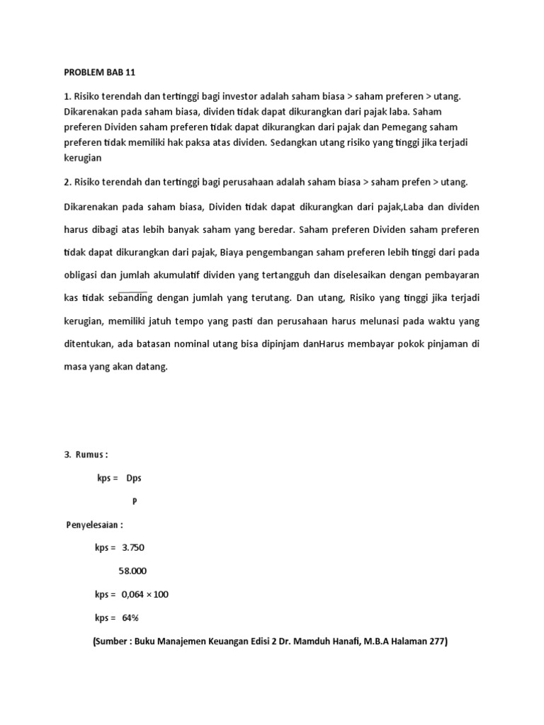 Bab 11 Problem | PDF
