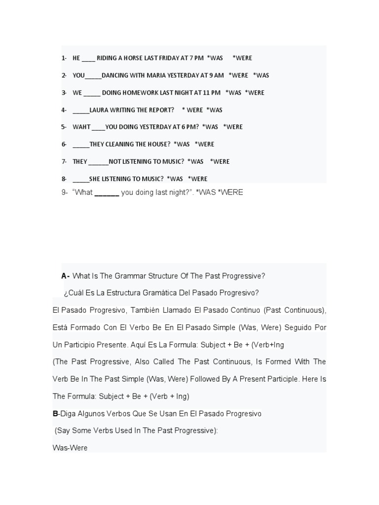 9-"What - You Doing Last Night?". WAS WERE: A - What Is The Grammar ...