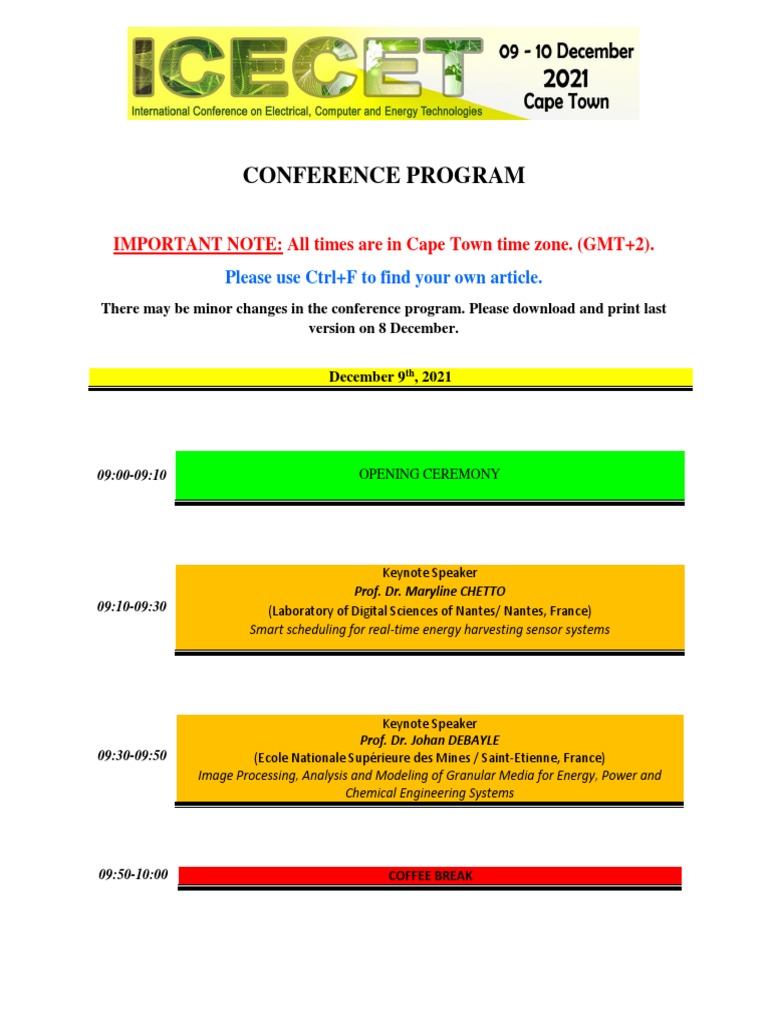 Icecet Program | PDF | Photovoltaic System | Radio