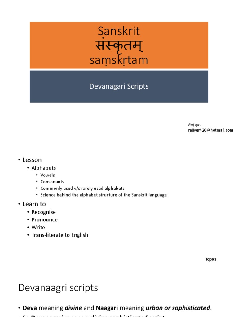 Sanskrit Basics Distribute | PDF | Linguistics | Languages