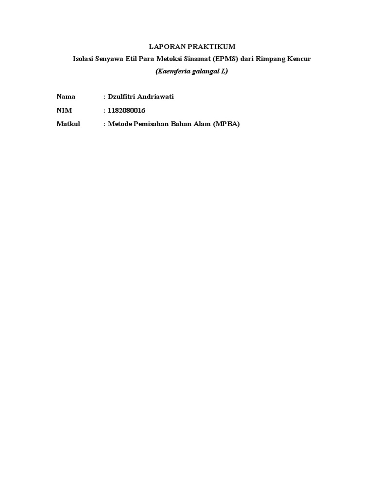 Laporan Praktikum Epms | PDF