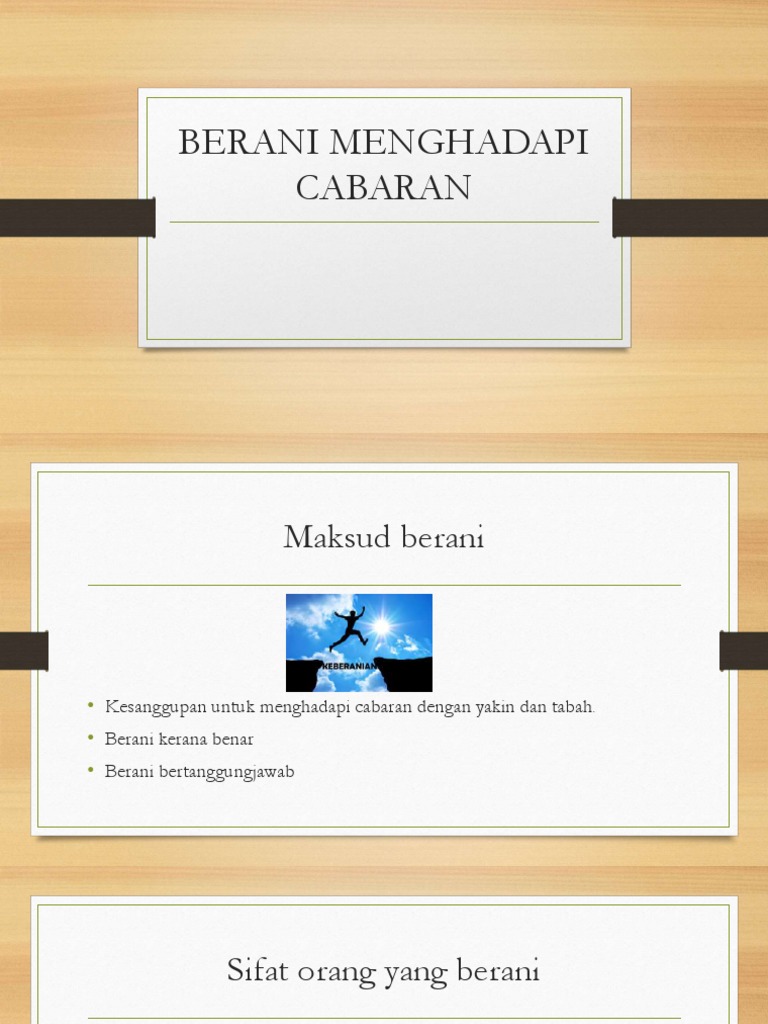 Cara Menjadi Berani Menghadapi Cabaran | PDF