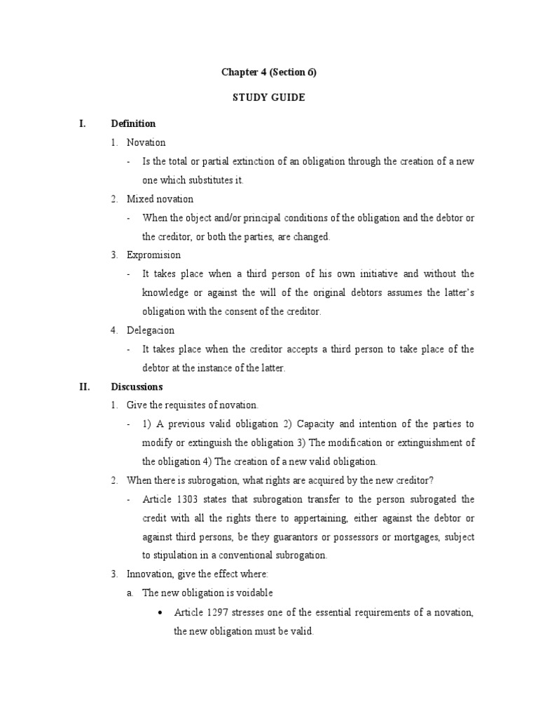 Chapter 4 (Section 6) Study Guide I | PDF | Bankruptcy | Debtor