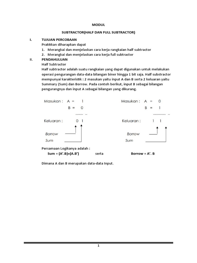 Praktik SUbtractor | PDF