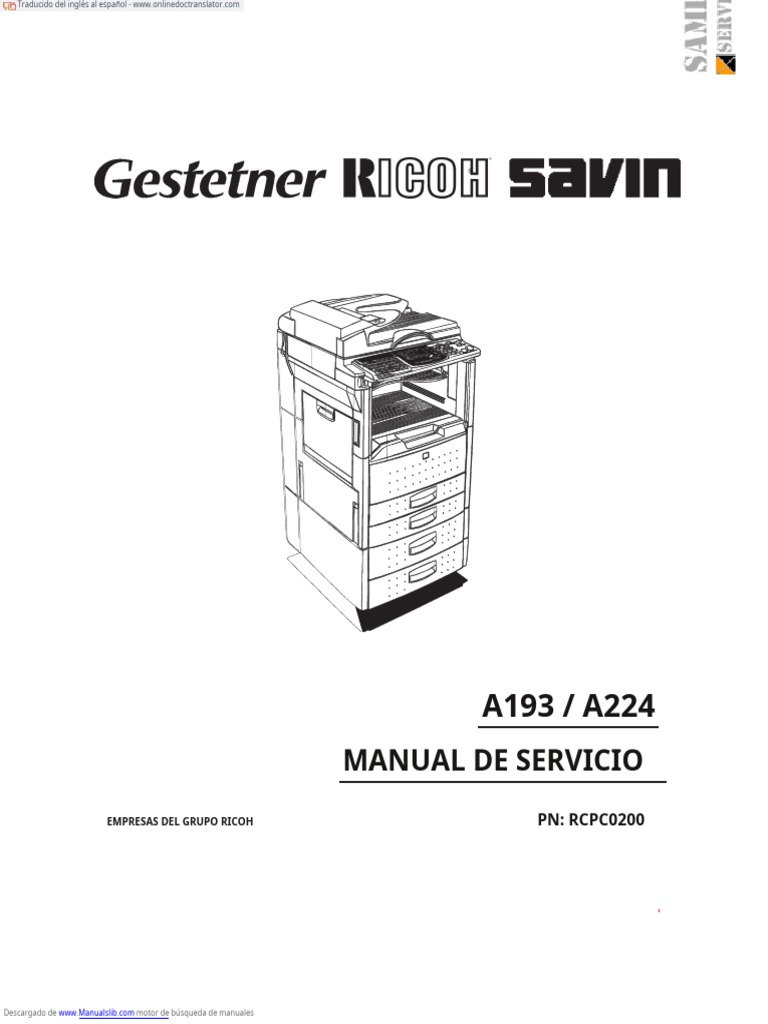 Ricoh Aficio 200.en - Es | PDF | Tecnología