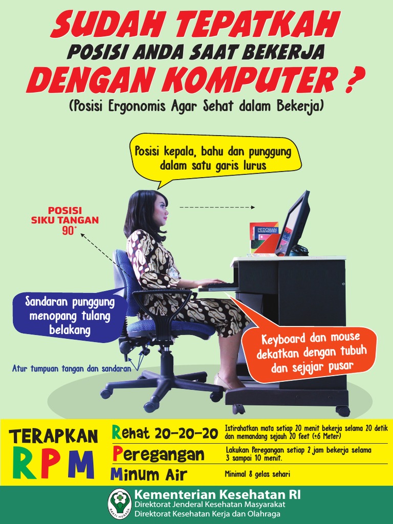 Banner-Poster Posisi Duduk Ergonomi | PDF