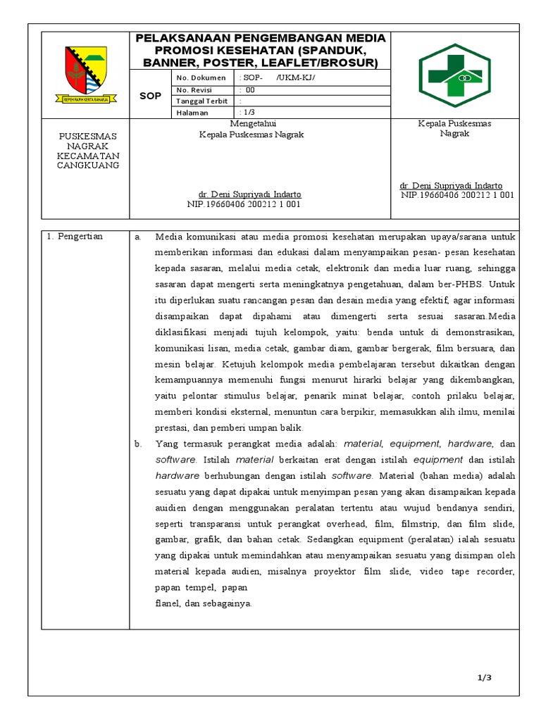 Sop Media Promkes | PDF