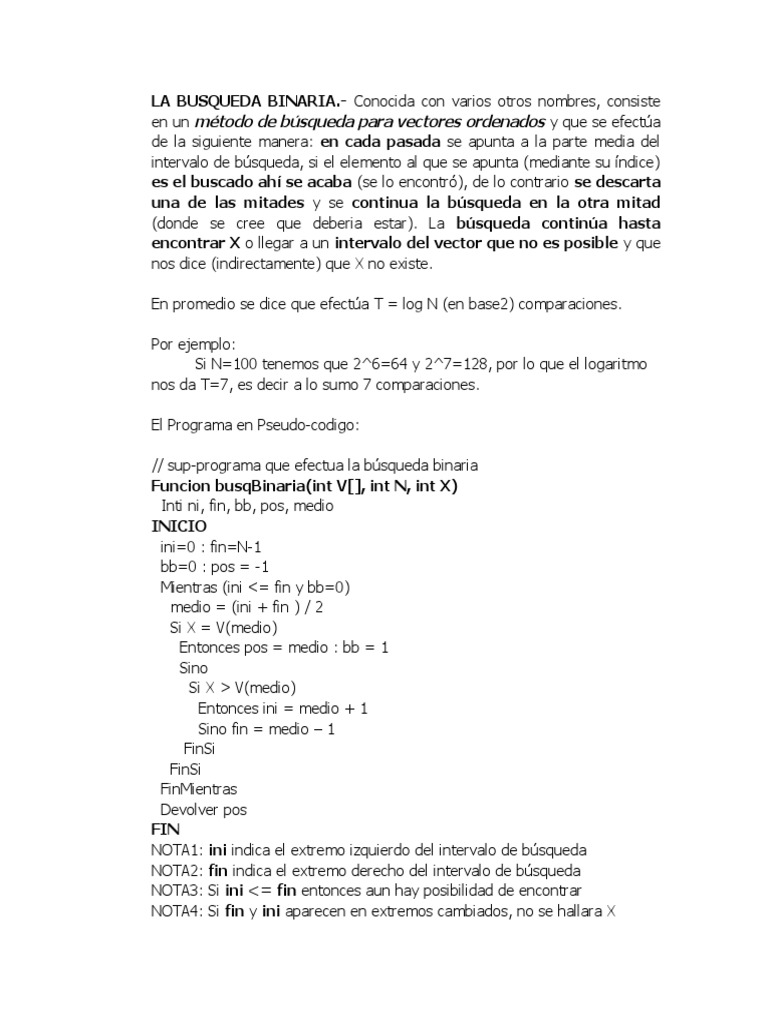Busqueda Binaria | PDF | Informática