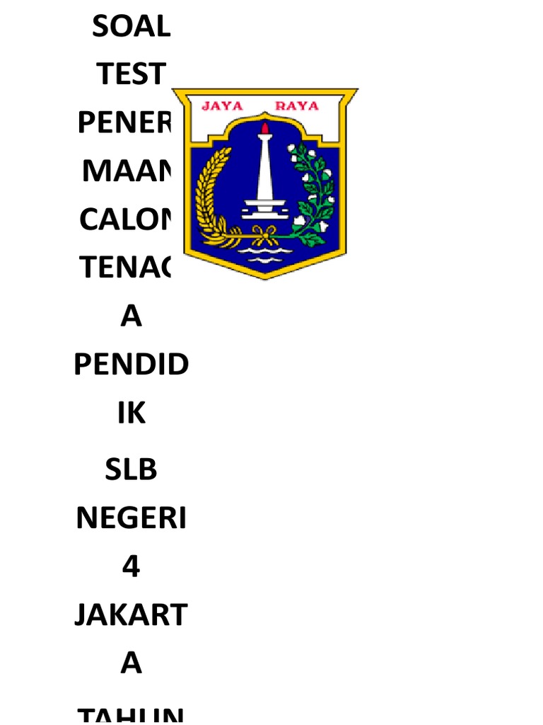 Soal KKI Pendidik SLBN4 | PDF