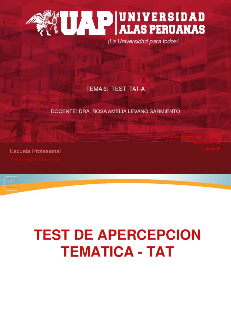 Test de Apercepción Temática (TAT) | PDF | Psicoanálisis | Sicología