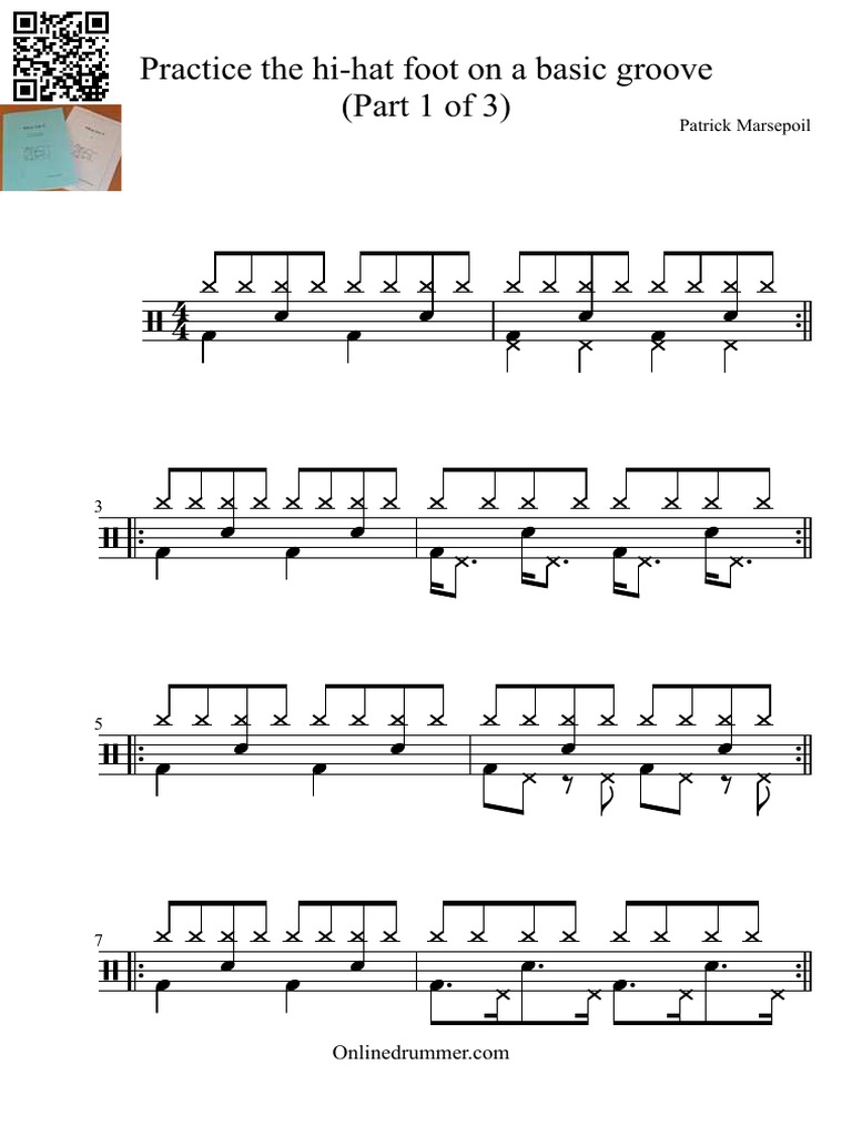 Foot Hi Hat Groove Part 1 | PDF