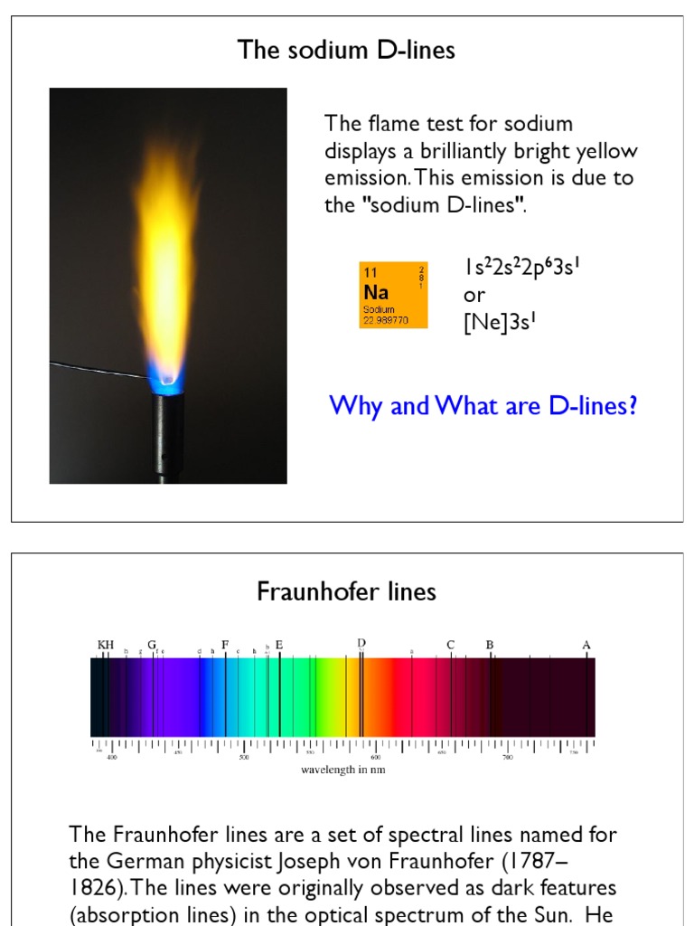 The Sodium D-Lines: Understanding the Origin and Applications of the ...