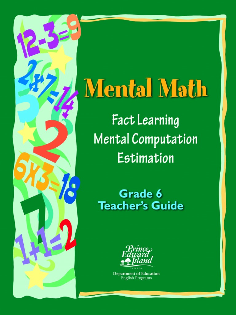 Grade 6 Mental Math Teacher Guide | PDF | Multiplication | Educational ...