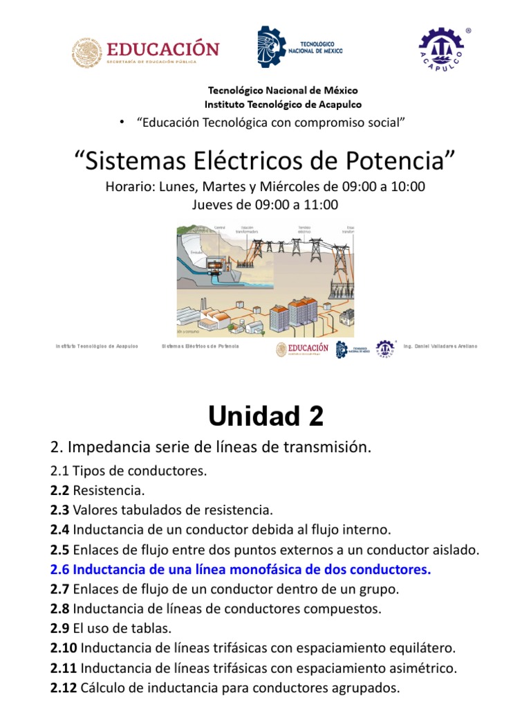 2.6 Inductancia de una línea monofásica de dos conductores | PDF | Corriente eléctrica | Inductancia