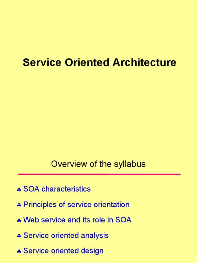 Lecture4+ +Service+Oriented+Architecture | PDF | Service Oriented ...
