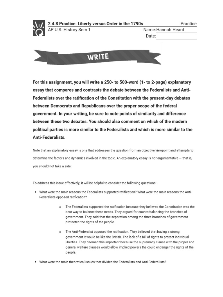 2.4.8 Practice - Liberty Versus Order in The 1790s (Practice) | PDF ...