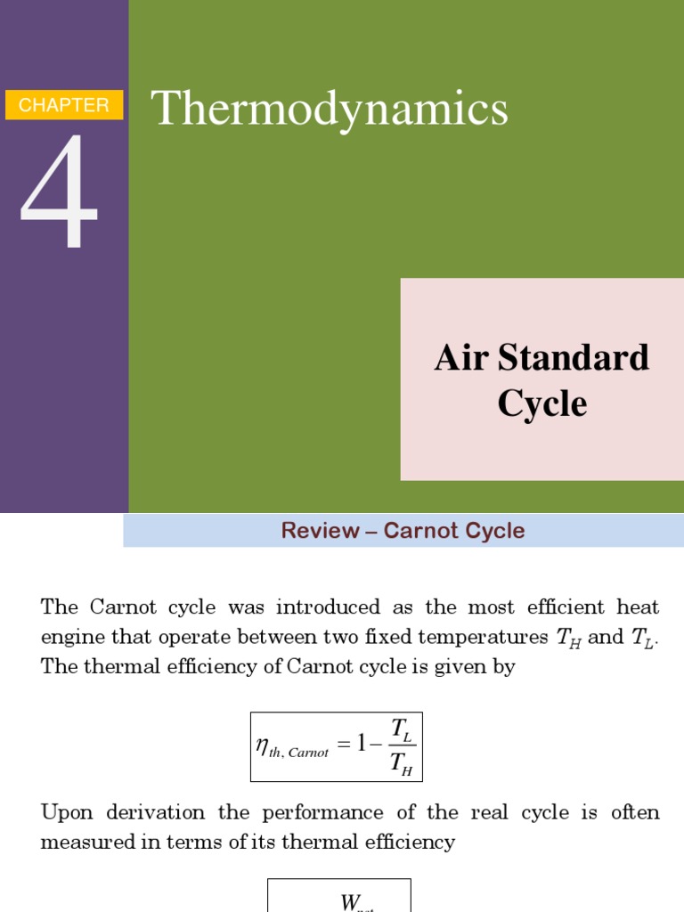 Chap4 - Air Standard Cycle | PDF | Thermodynamics | Propulsion