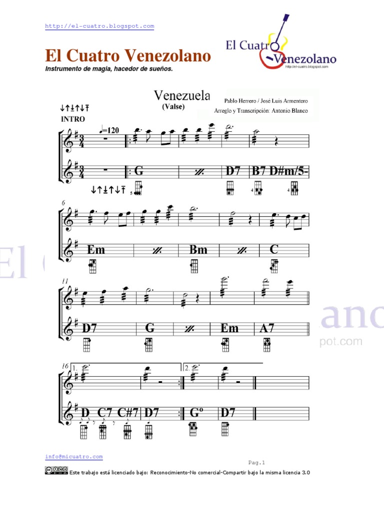 Venezuela Partitura | PDF