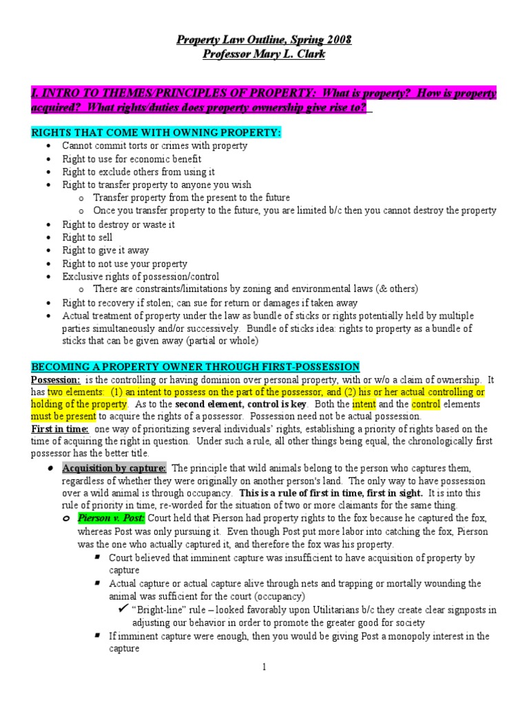 Pierson v. Post: Court Held That Pierson Had Property Rights To The Fox ...