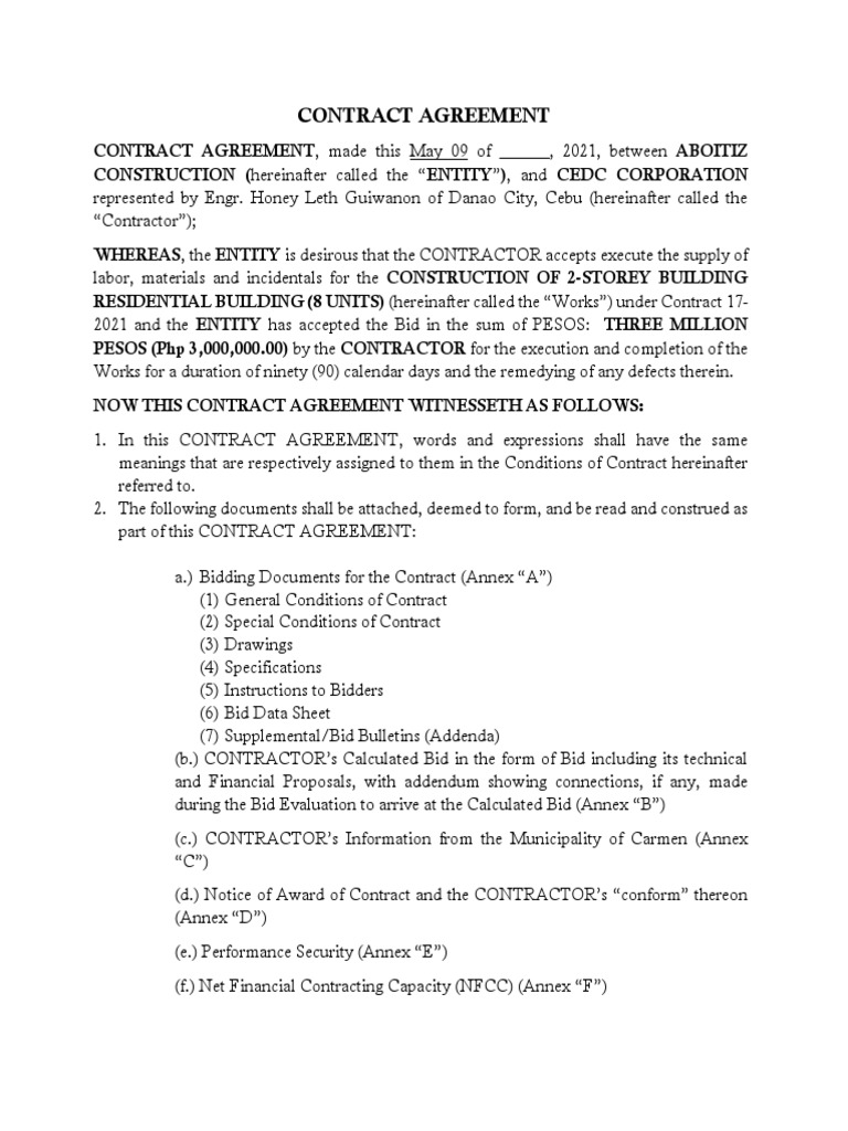 (COMPLETED) Contract Agreement 4 | PDF | Economies | Business Law