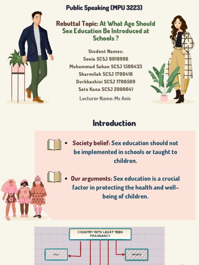Rebuttal Topic: Rebuttal Topic: at What Age Should Sex Education Be ... Rebuttal Topic: Rebuttal Topic: at What Age Should Sex Education Be ...