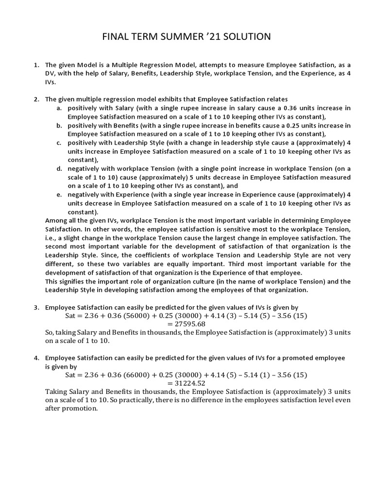 FT Sol | PDF | Job Satisfaction | Leadership